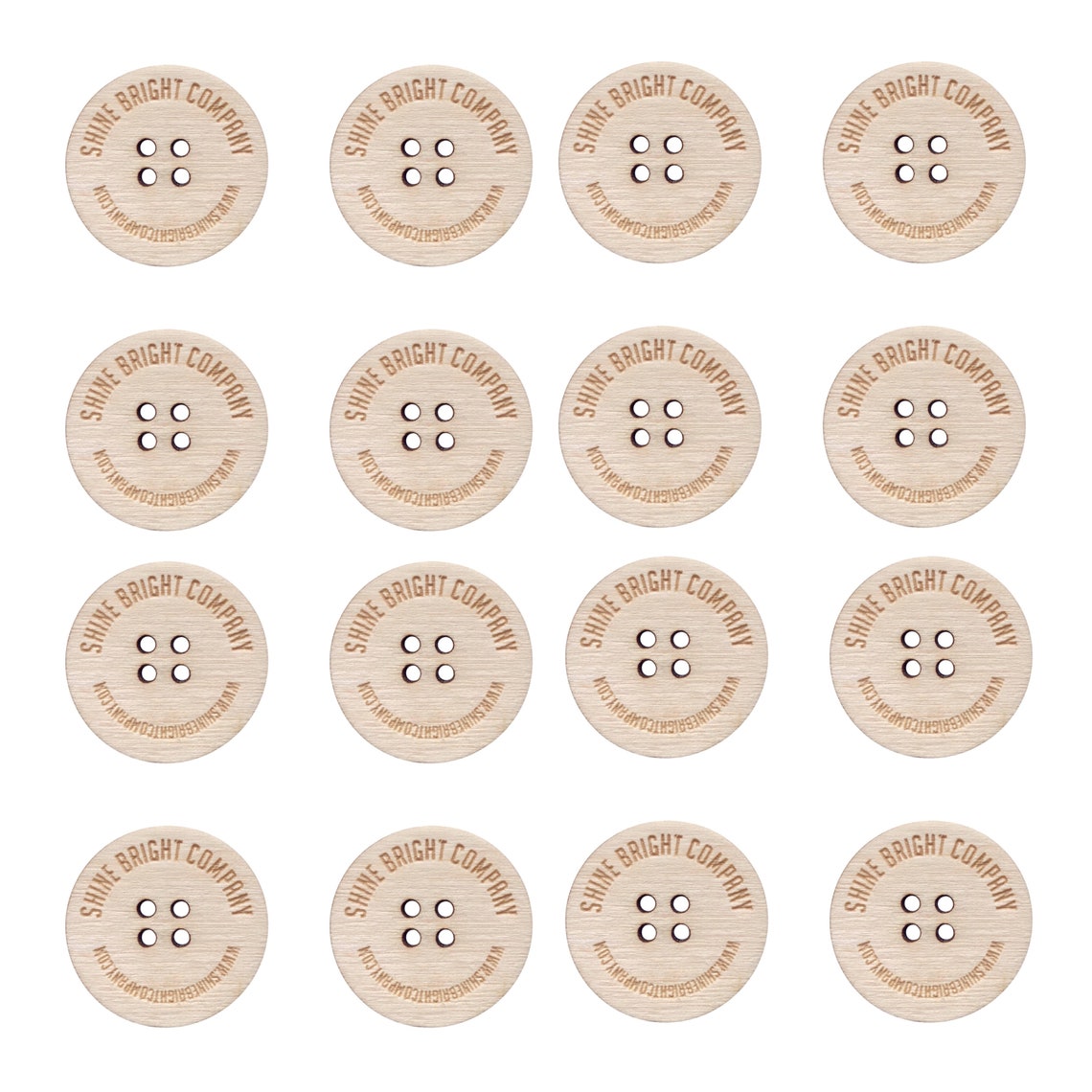 Personalised 20mm Buttons Wooden Custom Birch Wood Buttons - Etsy UK