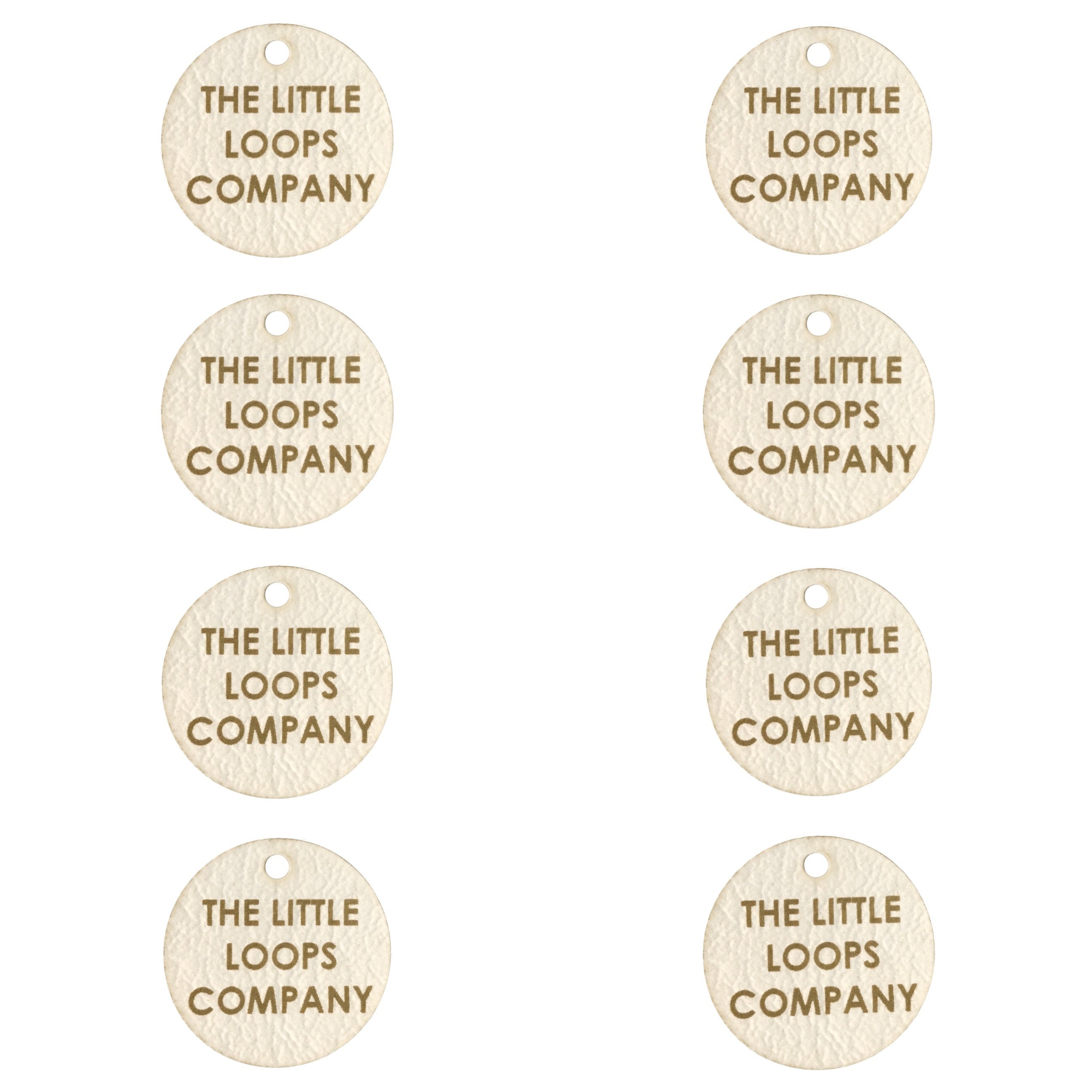 Personalised Faux Leather Tags Circle Round 25mm Product Tags, Custom ...