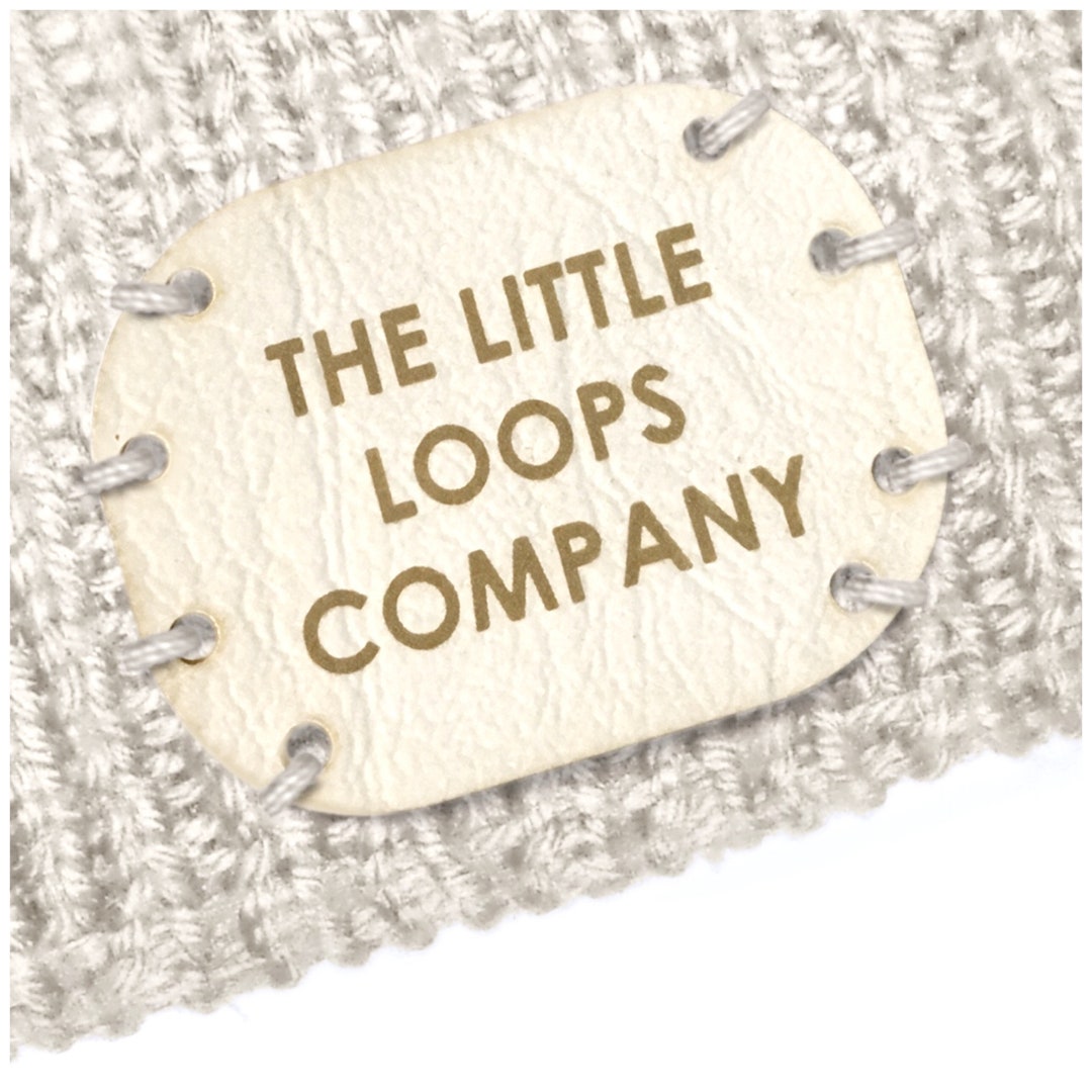 Personalised Medium Cream Size 40mm X 30mm Oblong Faux Leather Labels ...