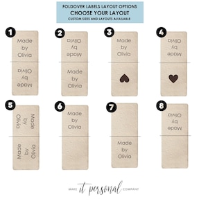Customisable Center Fold 20mm X 50mm Rectangle Folding Faux Leather ...