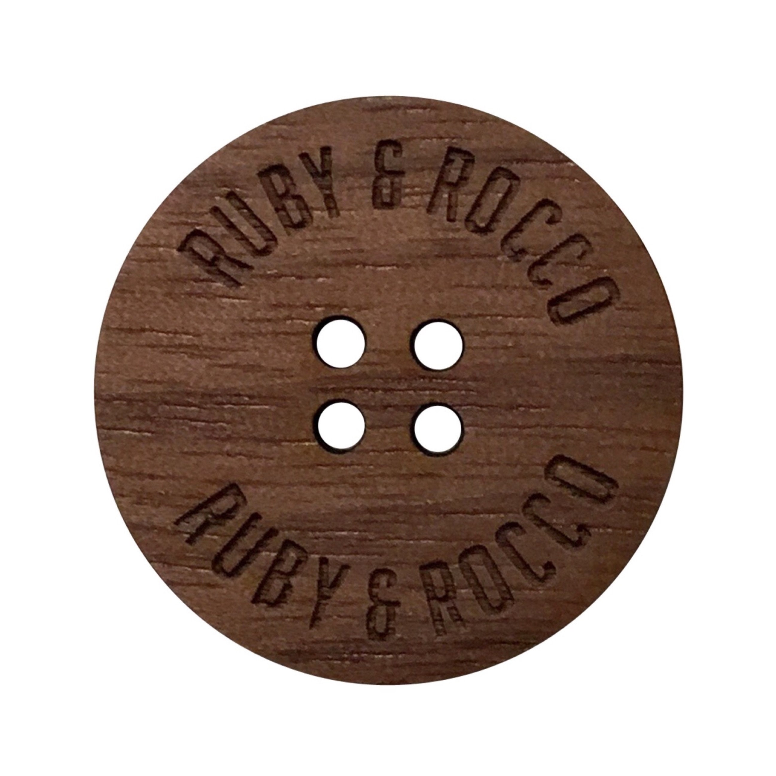 Personalise This Space 20mm Wooden Walnut Buttons for Handmade - Etsy UK