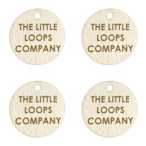 Personalised Faux Leather Tags Circle Round 25mm Product Tags, Custom ...