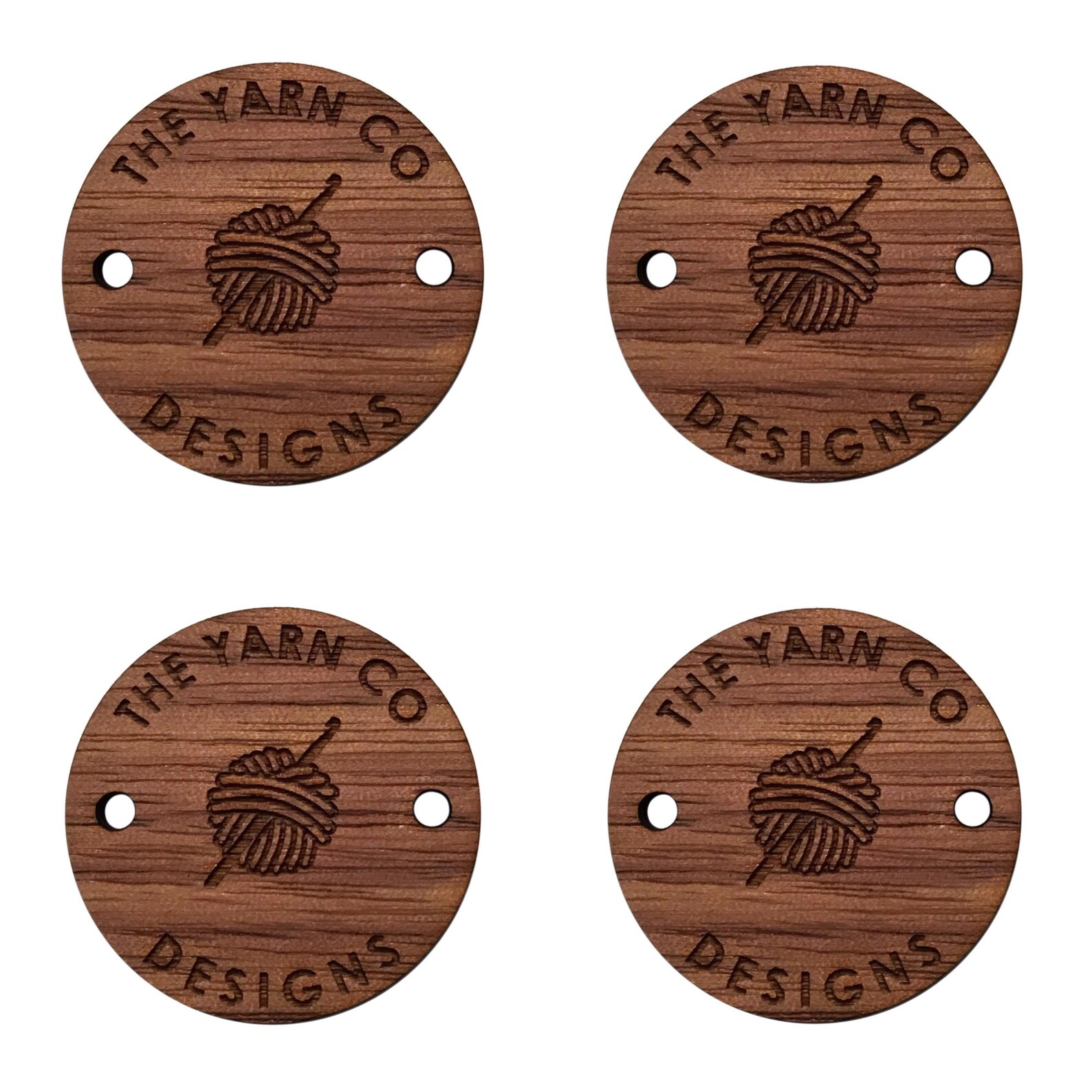 Personalised Walnut Wood CIRCLE Tags 30mm Wooden Handmade - Etsy UK
