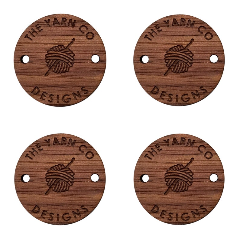 Personalised Walnut Wood CIRCLE Tags 30mm Wooden Handmade - Etsy UK