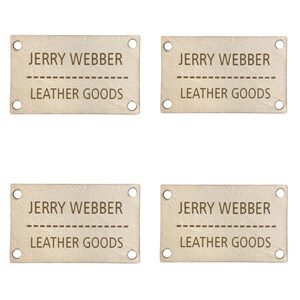 50 X 30mm Rectangle Large Patch Size Cream Faux Leather Labels. Custom ...