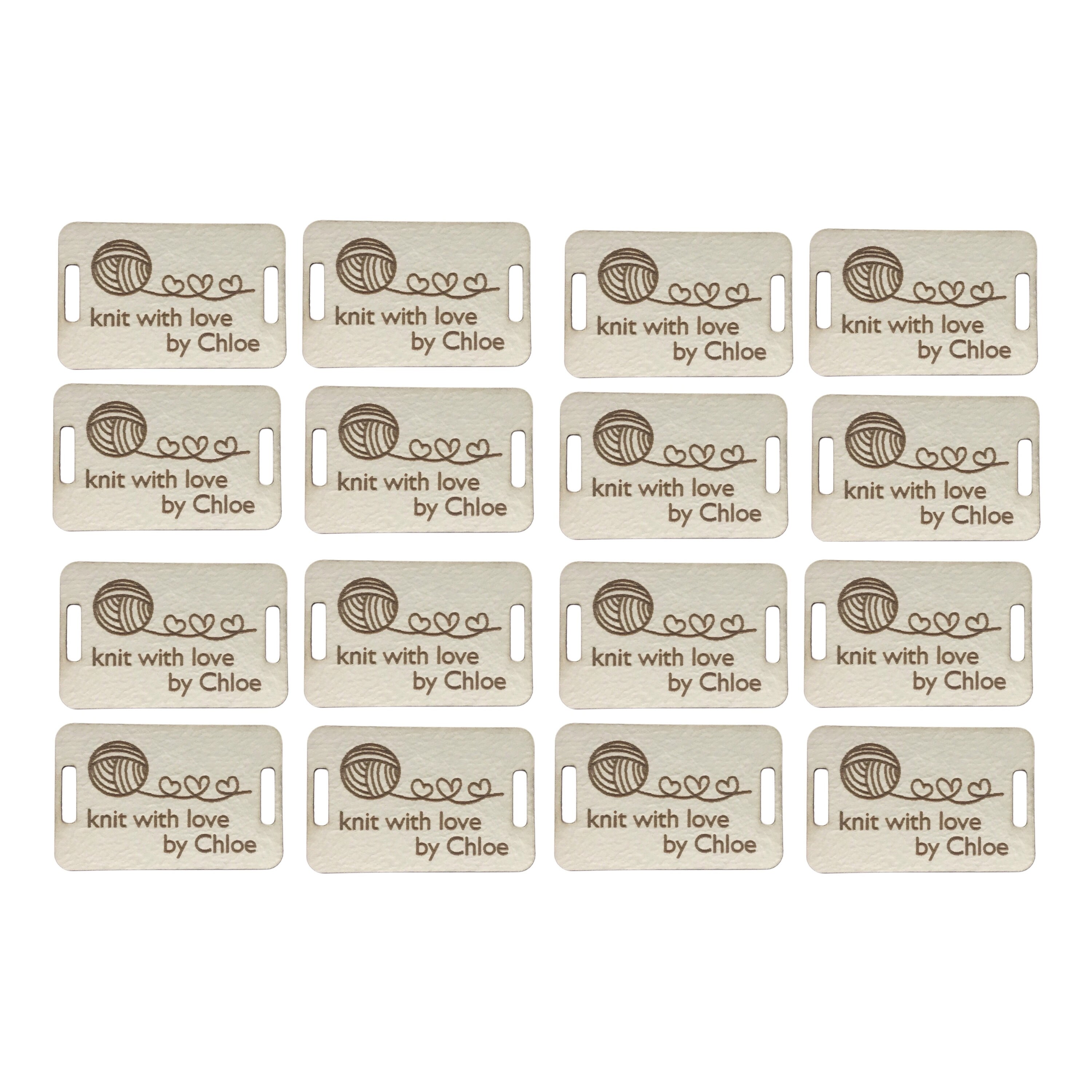Personalised Set of 50 Cream 28x18mm Faux Leather Labels. - Etsy