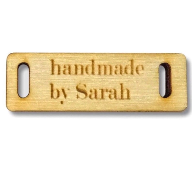 Custom Slim Rectangle Bar Tags 28x8mm Birch Wooden Handmade - Etsy UK