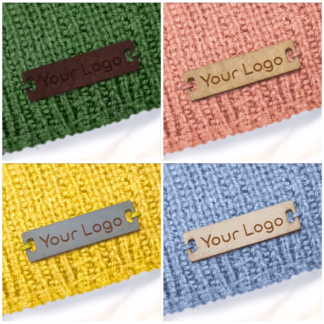 Personalised Set of 50 Rectangle 28x12mm Faux Leather Labels. Leather ...