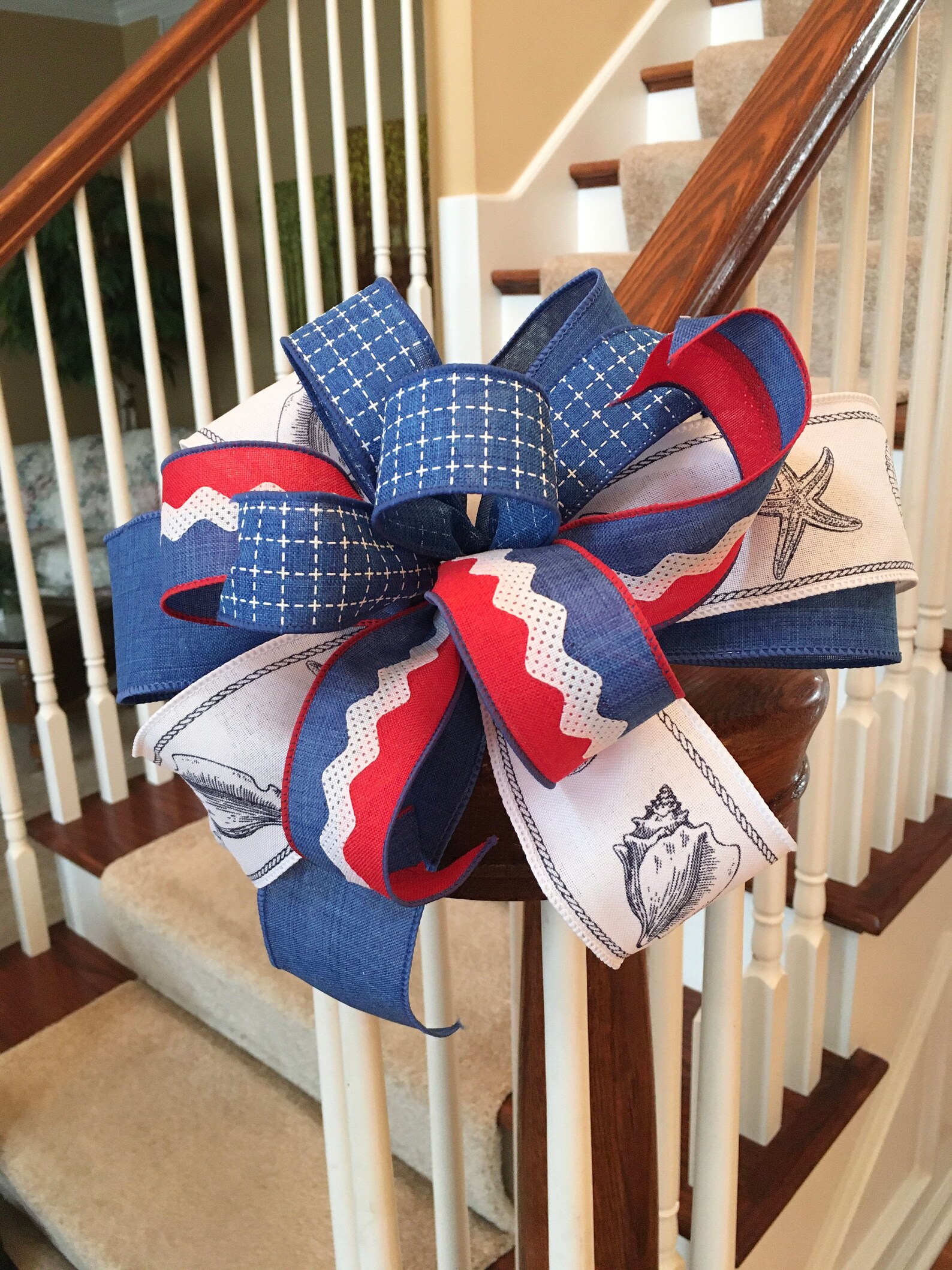 Bows For Lantern Spring Bows Beach Decor Beach Bow Wreath Etsy