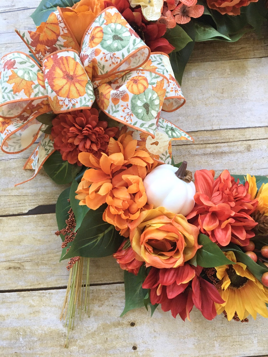 Fall Wreath Fall Grapevine Wreath Year Round Wreath Front - Etsy