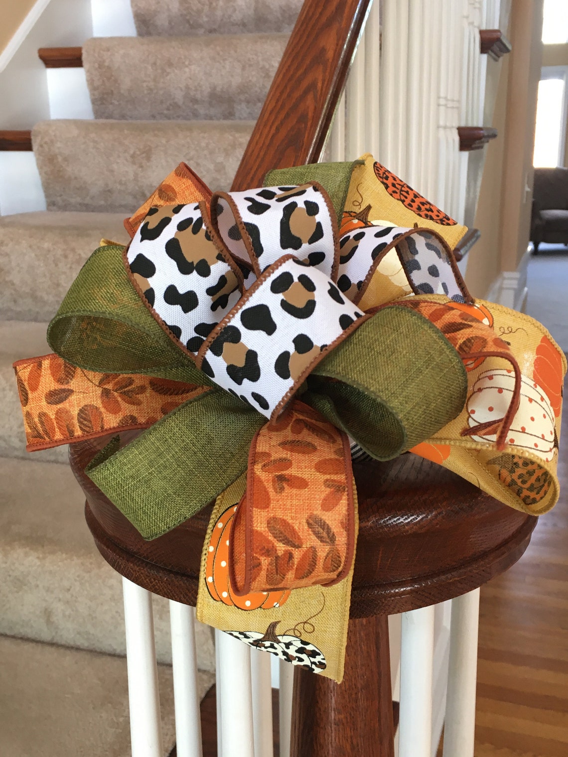 FALL BOW LANTERN Bows for Lantern Fall Bow Wreath Bow Fall | Etsy