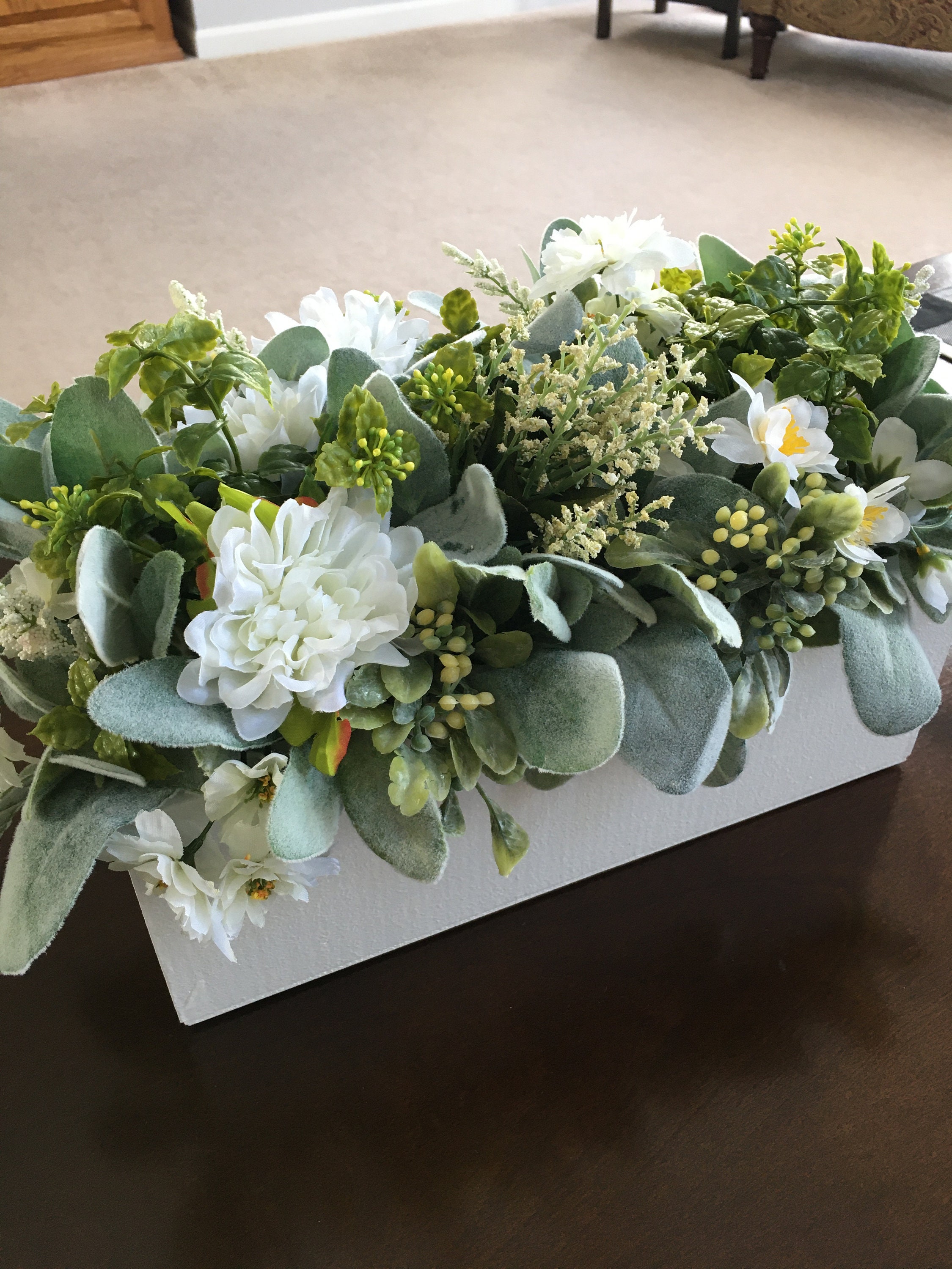 FLORAL CENTERPIECE COFFEE Table Kitchen Table Centerpiece - Etsy