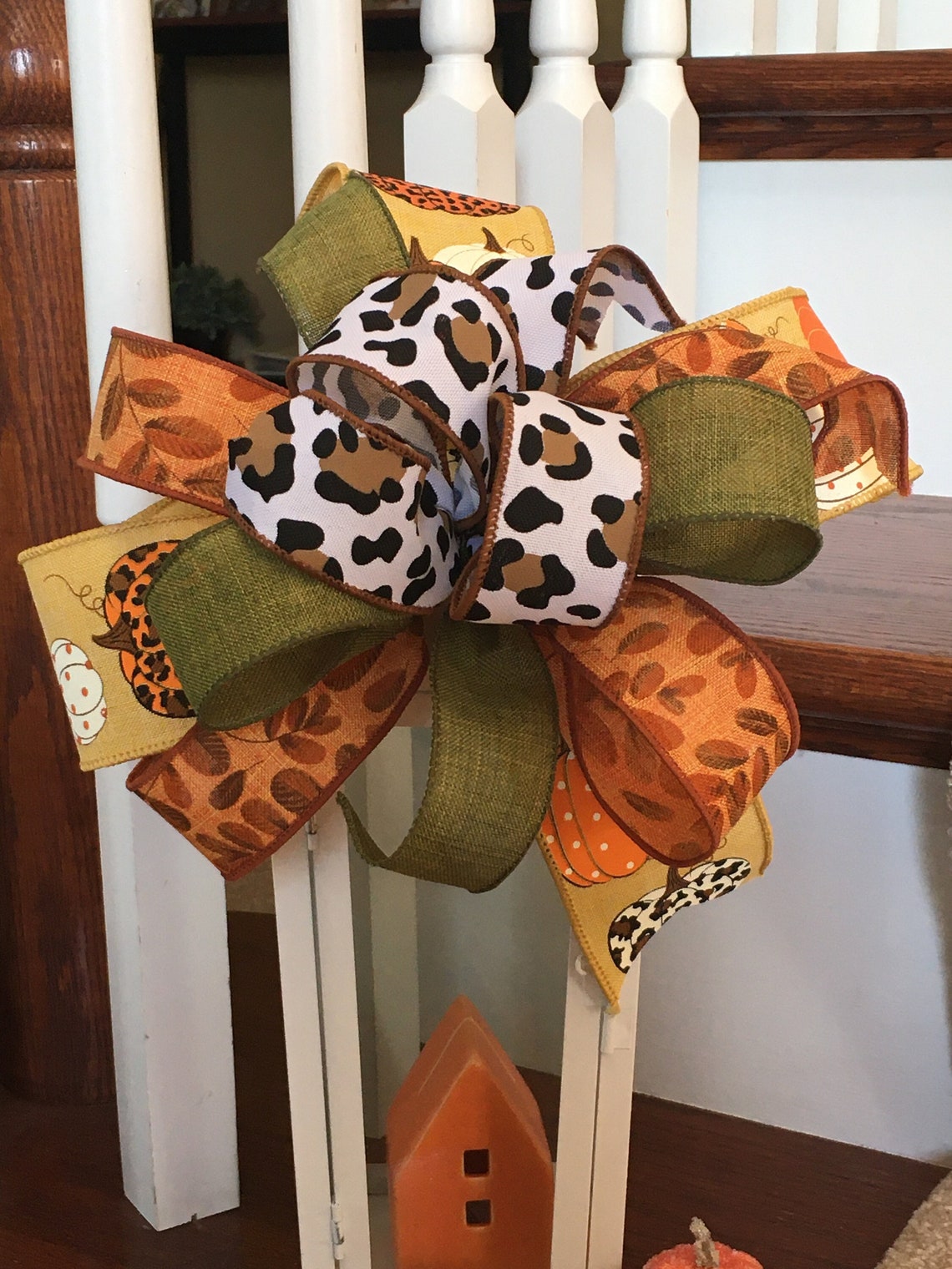 FALL BOW LANTERN Bows for Lantern Fall Bow Wreath Bow Fall | Etsy