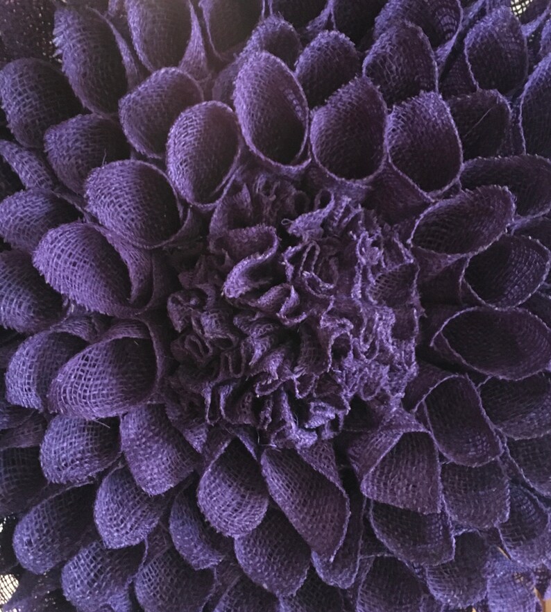 XL Purple Burlap Front Door Wreath, Handmade Pedal Design - Etsy