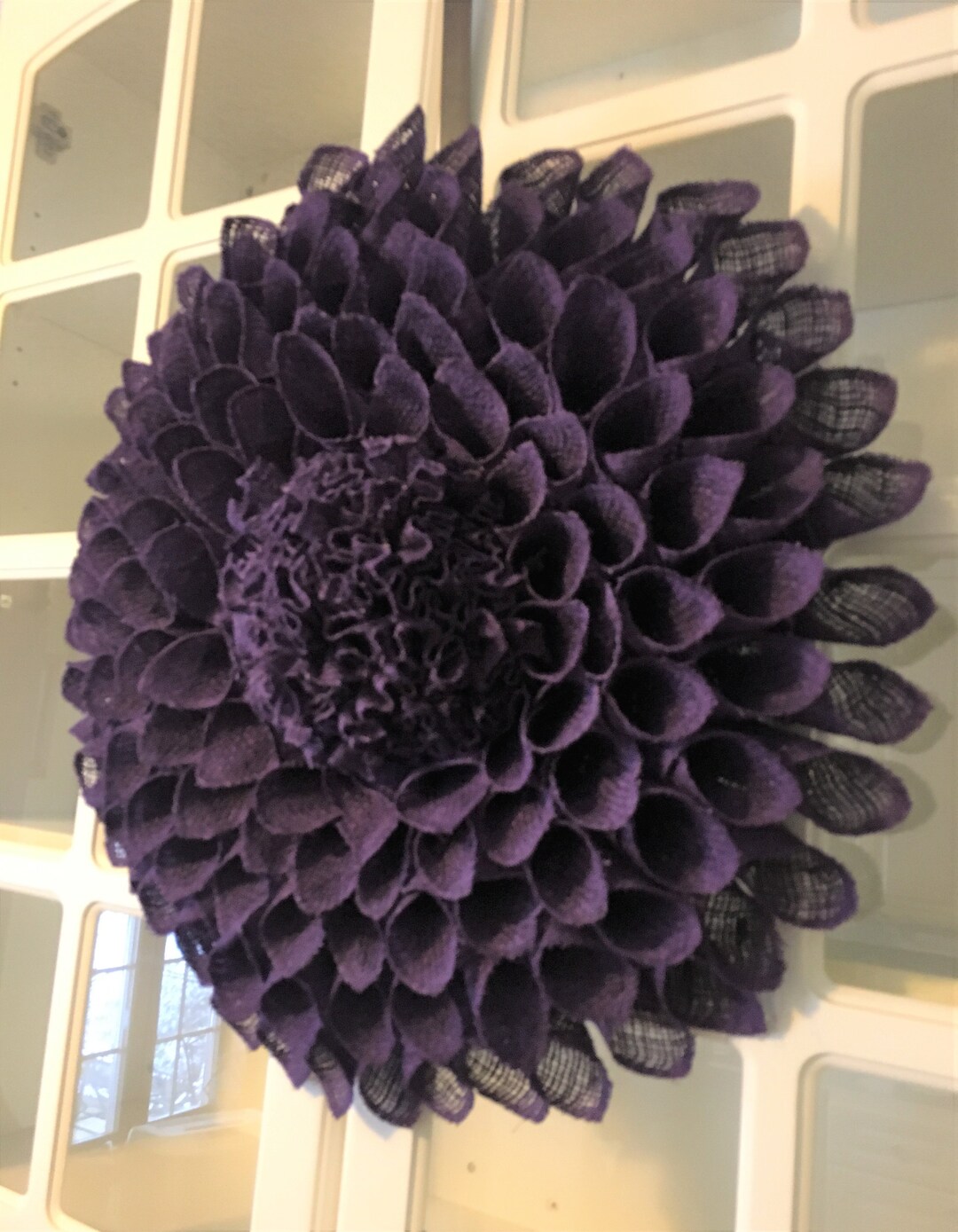 Front Door (xl)wreath,purple Burlap Wreath,purple Sunflower Wreath ...
