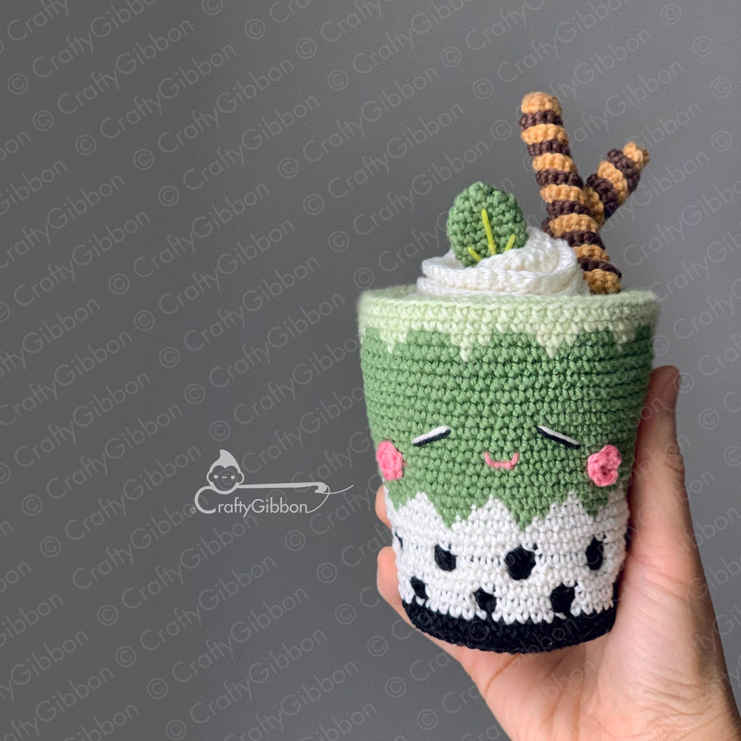 Crochet/amigurumi PDF Pattern: Green Tea Matcha Latte - Etsy