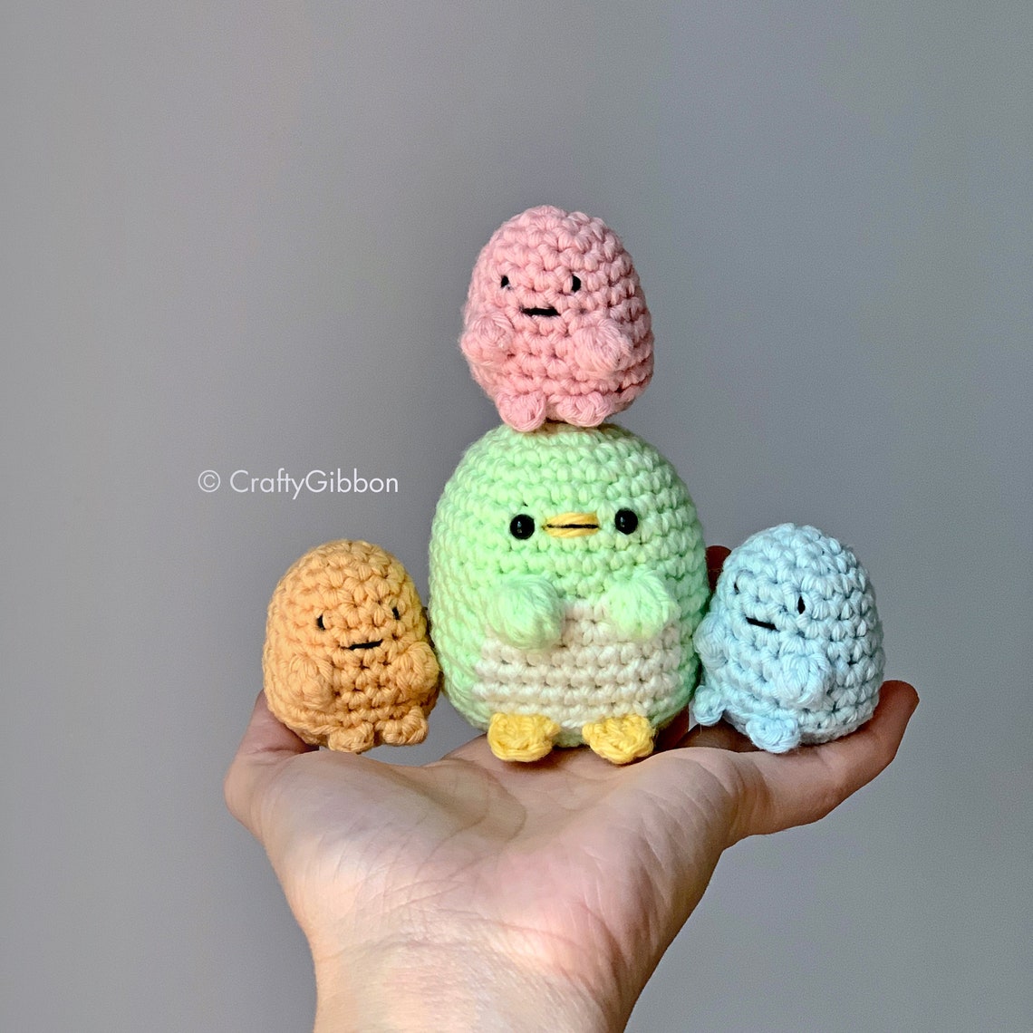Crochet/amigurumi Combo Patterns: Kawaii Friends sets of 5 | Etsy