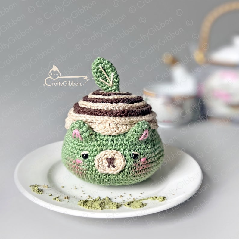 Crochet/amigurumi PDF Pattern: Matcha Bear Bun - Etsy