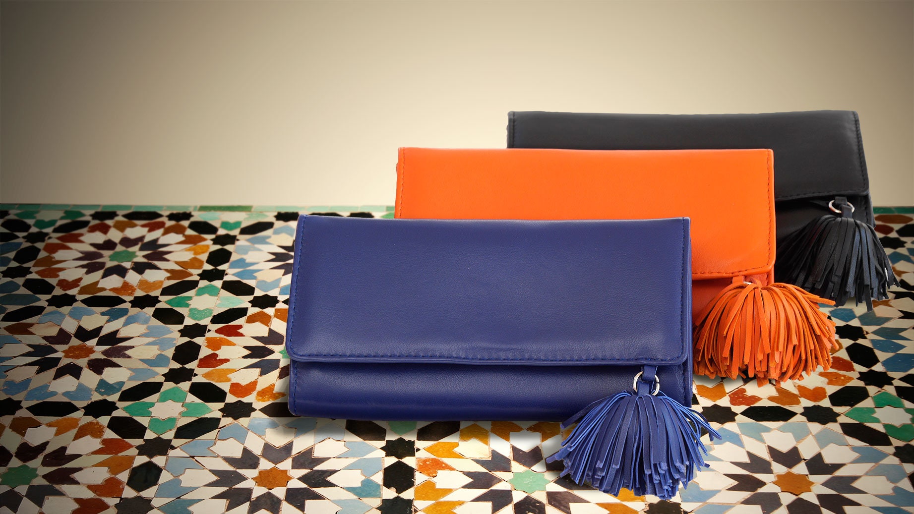 NOOR Purse Sunrise Orange (super Soft Goatskin - Handschuhweiches ...