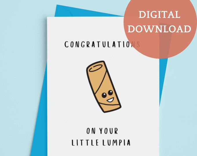 Lumpia Baby Shower Card: Filipino Theme (digital Download) - Etsy
