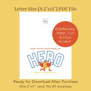 Father's Day Card - Father's Day Hero - Father's Day Superhero ...