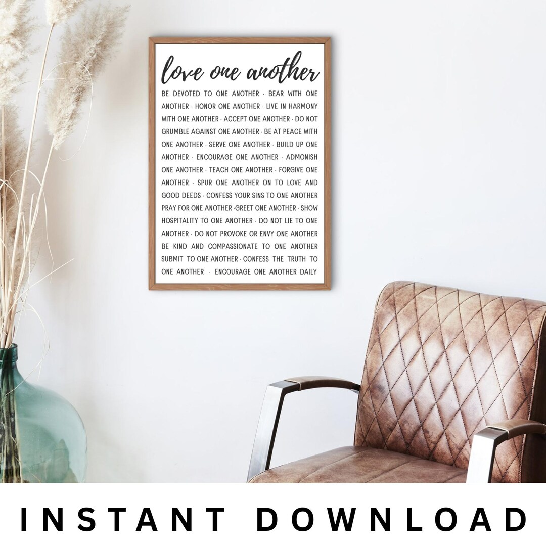 Bible ‘one Another’ Verses Digital Download – Minimalist Wall Art ...