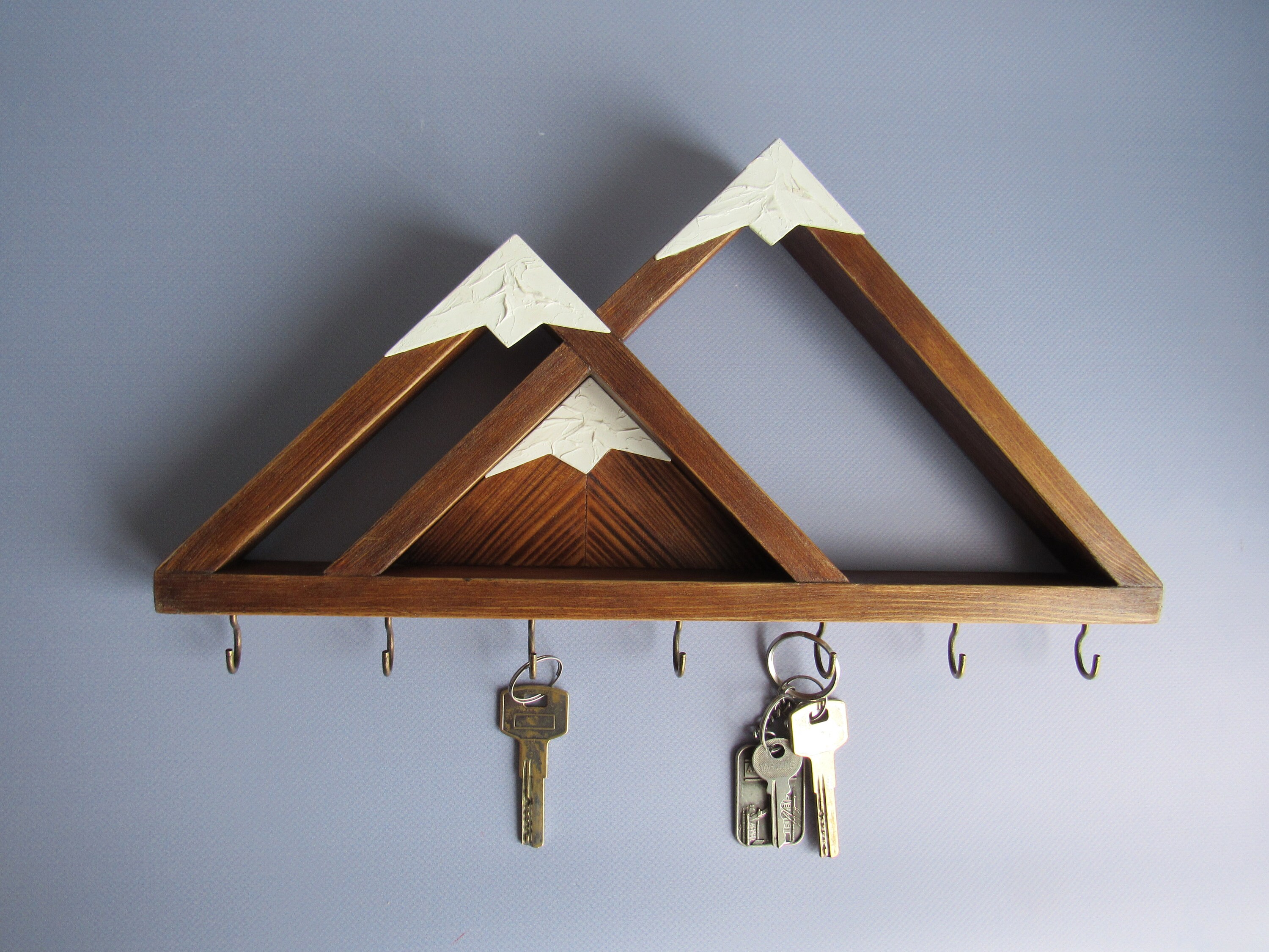 Mountain Key Rack Shelf With Hooks/ Key Holder for Wall/ New - Etsy