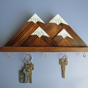 Mountain Key Holder/ Key Hook for Wall/ Rustic Key Rack/ First - Etsy