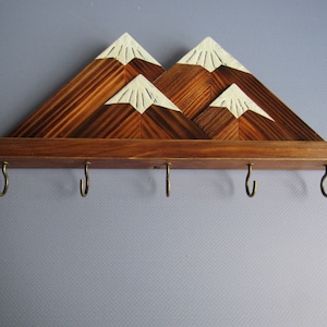 Mountain Key Holder/ Key Hook for Wall/ Rustic Key Rack/ First - Etsy