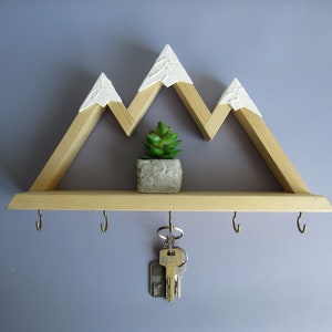Mountain Key Holder/ Key Hanger for Wall/ Key Rack Shelf With Hooks ...