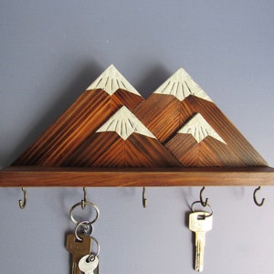 Mountain Key Holder/ Key Hook for Wall/ Rustic Key Rack/ First - Etsy