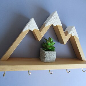 Mountain Key Holder/ Key Hanger for Wall/ Key Rack Shelf With Hooks ...