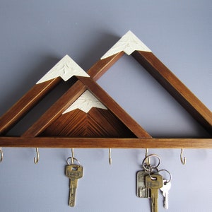 Mountain Key Rack Shelf With Hooks/ Key Holder for Wall/ New - Etsy