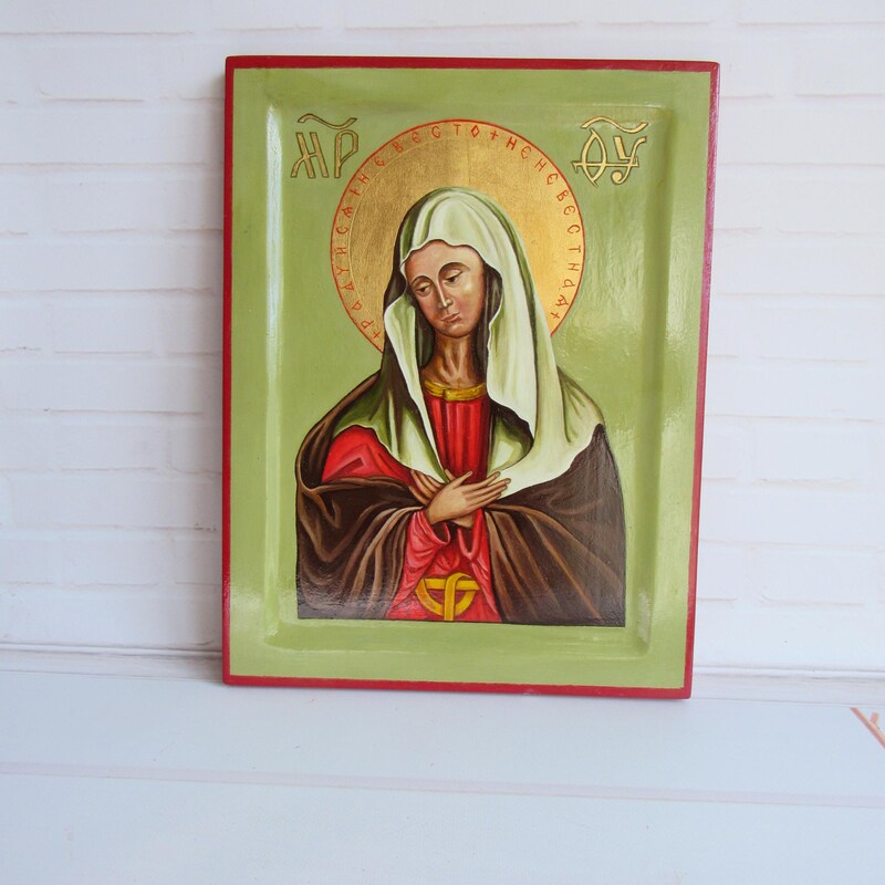 Virgin Mary Icon - Etsy