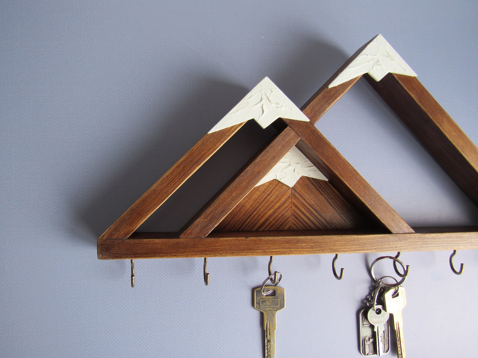 Mountain Key Rack Shelf With Hooks/ Key Holder for Wall/ New - Etsy