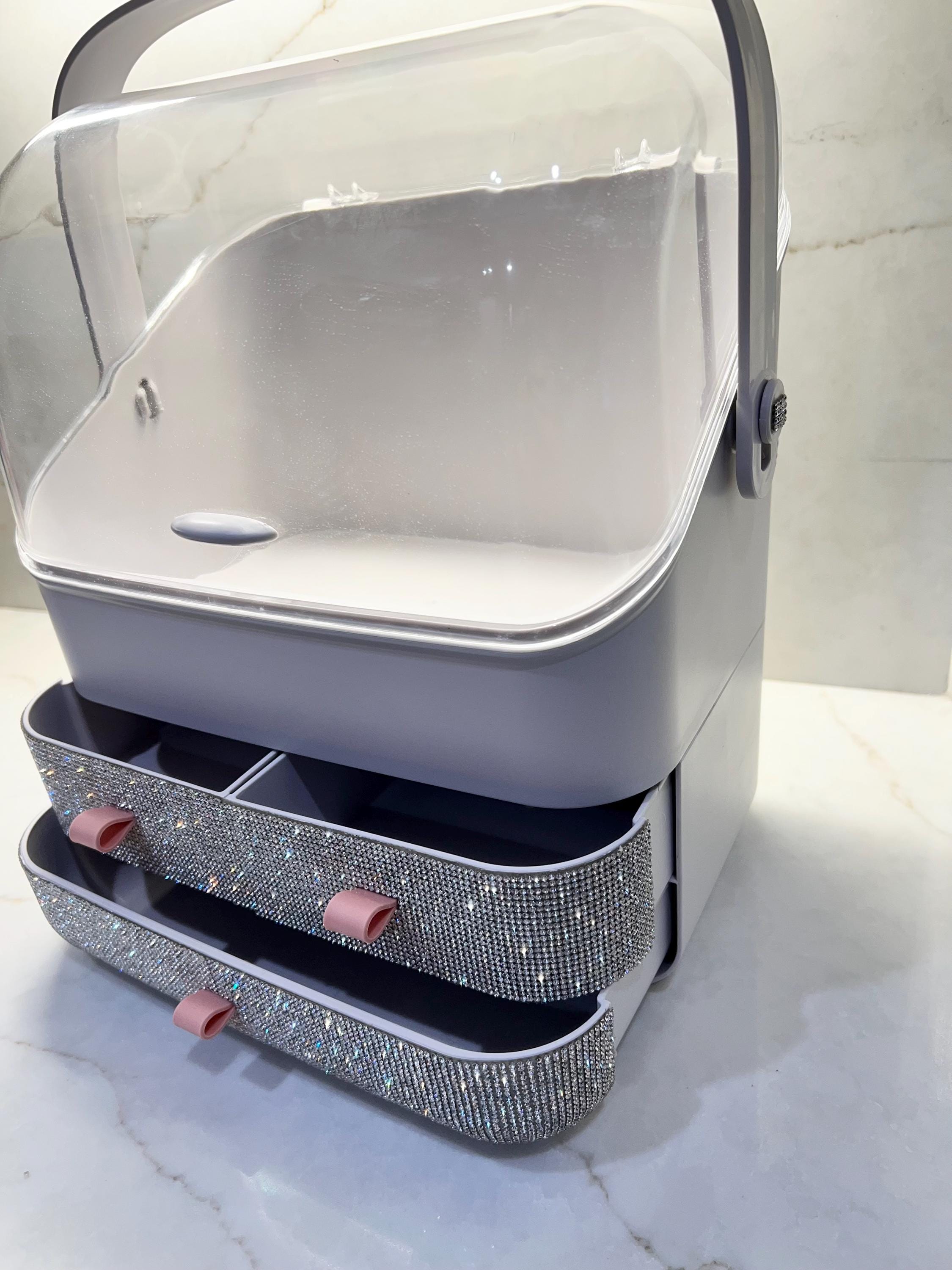 Rhinestone Desktop Makeup Organizer, Girls Storage, Cosmetic Organizer ...
