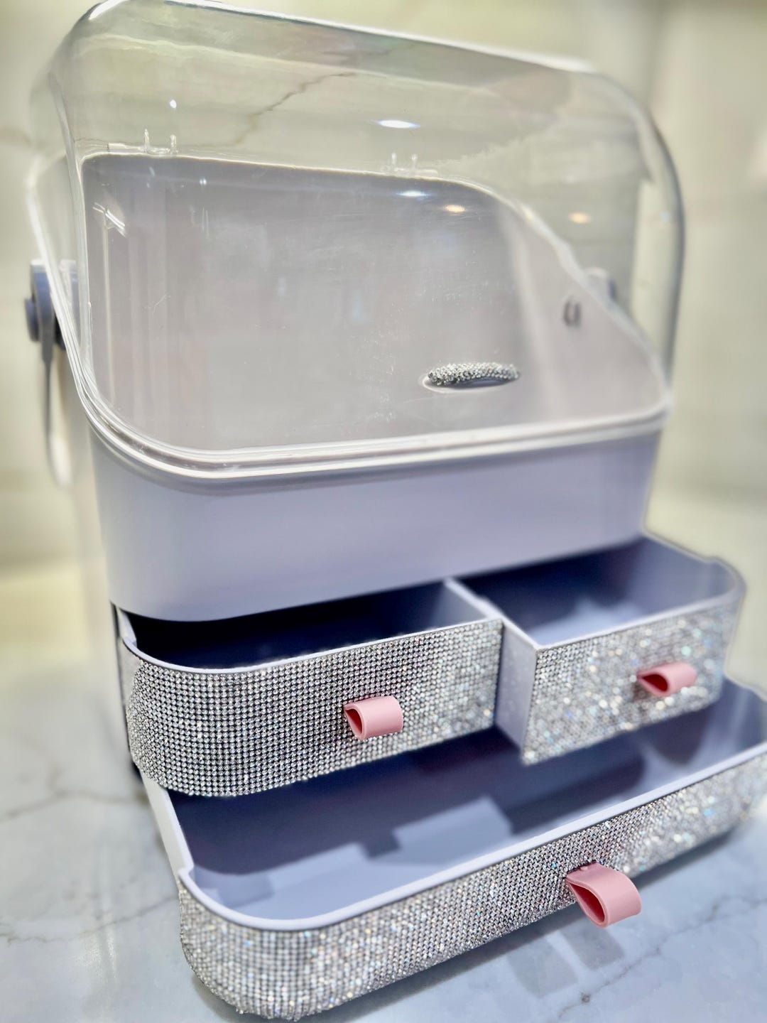 Rhinestone Desktop Makeup Organizer, Girls Storage, Cosmetic Organizer ...