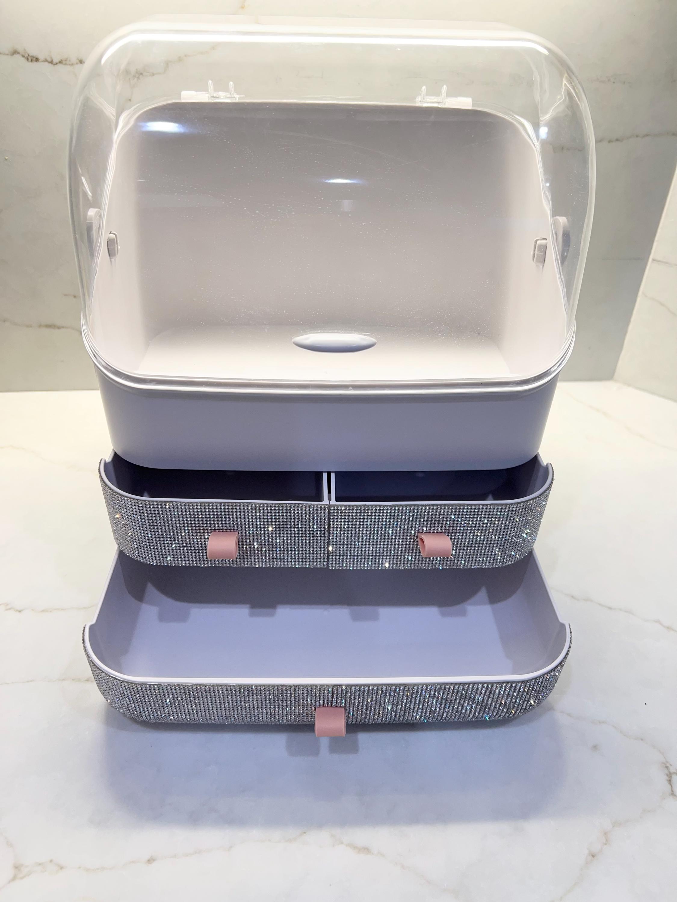 Rhinestone Desktop Makeup Organizer, Girls Storage, Cosmetic Organizer ...