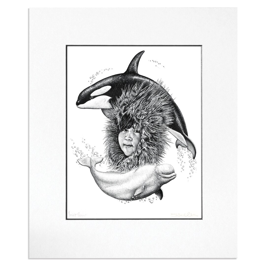 Large Inuit Prayer Art Print, Pen Ink Drawing Unframed - Etsy