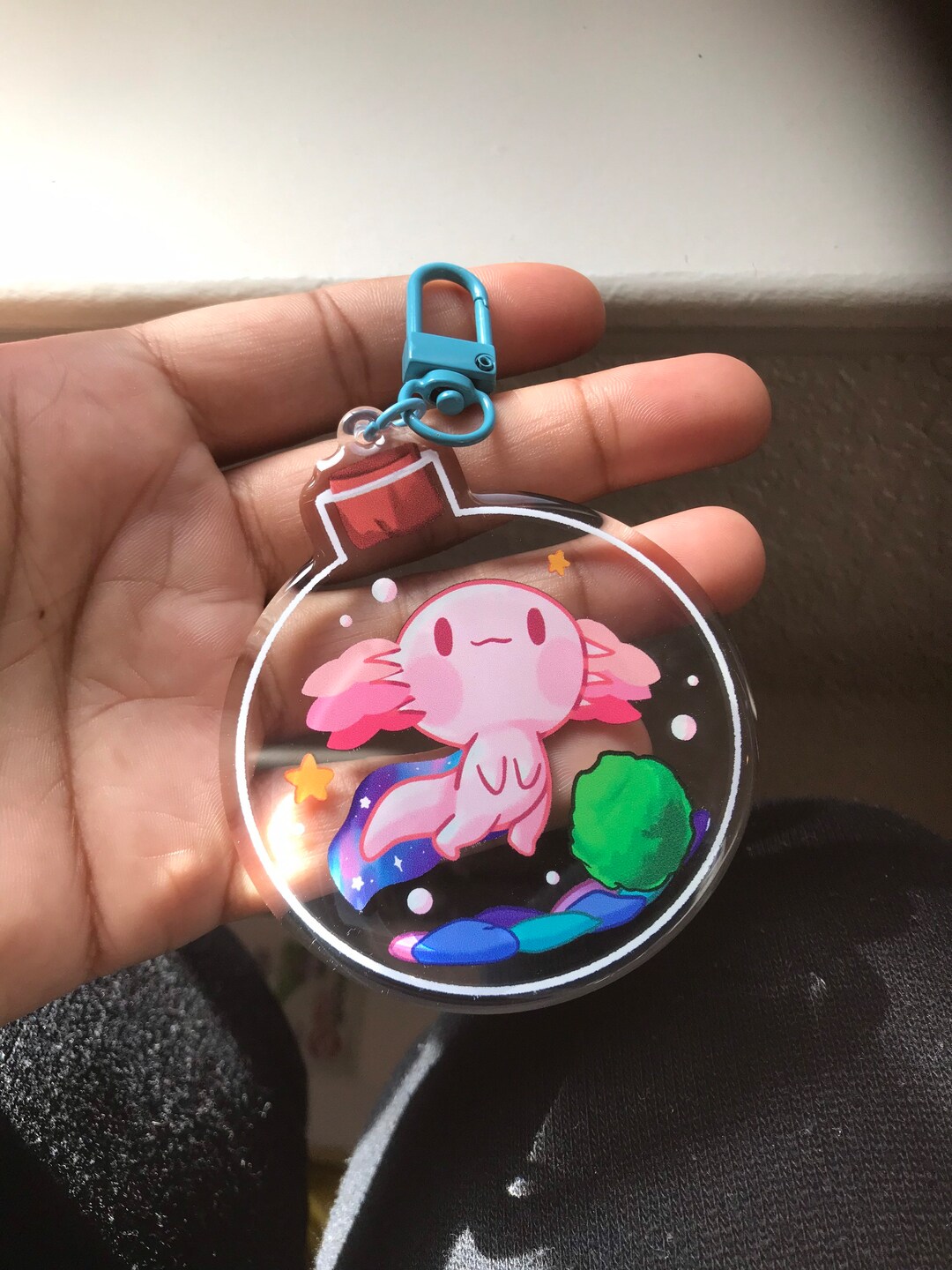Space Axolotl 3in Jar Double Sided Acrylic Charm | Kawaii Axo Galaxy ...