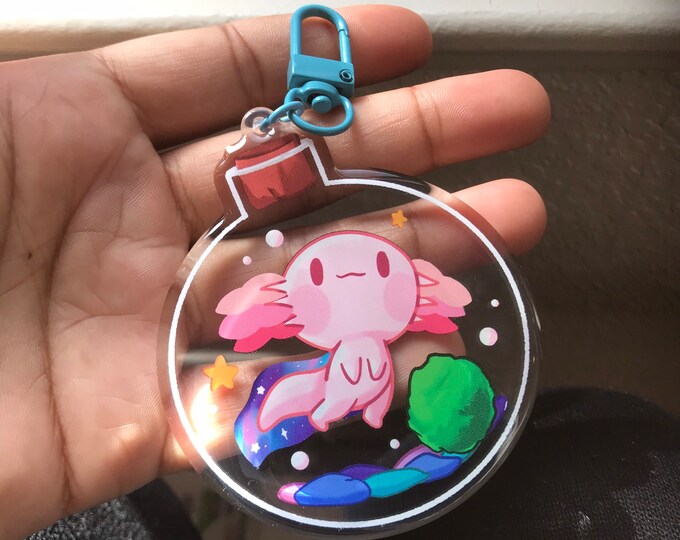 Space Axolotl 3in Jar Double Sided Acrylic Charm | Kawaii Axo Galaxy ...
