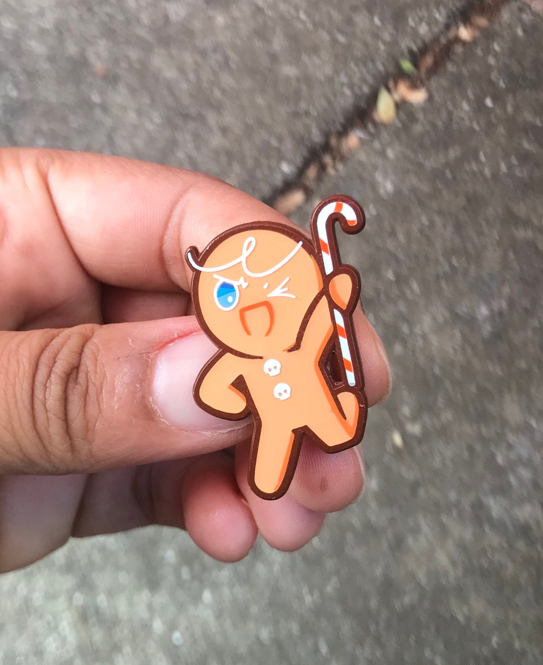 Gingerbread Cookie Soft Enamel Pin Cute Candy Cane Run Lapel Pin ...