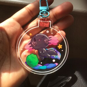 Space Axolotl 3in Jar Double Sided Acrylic Charm Kawaii Axo Galaxy ...