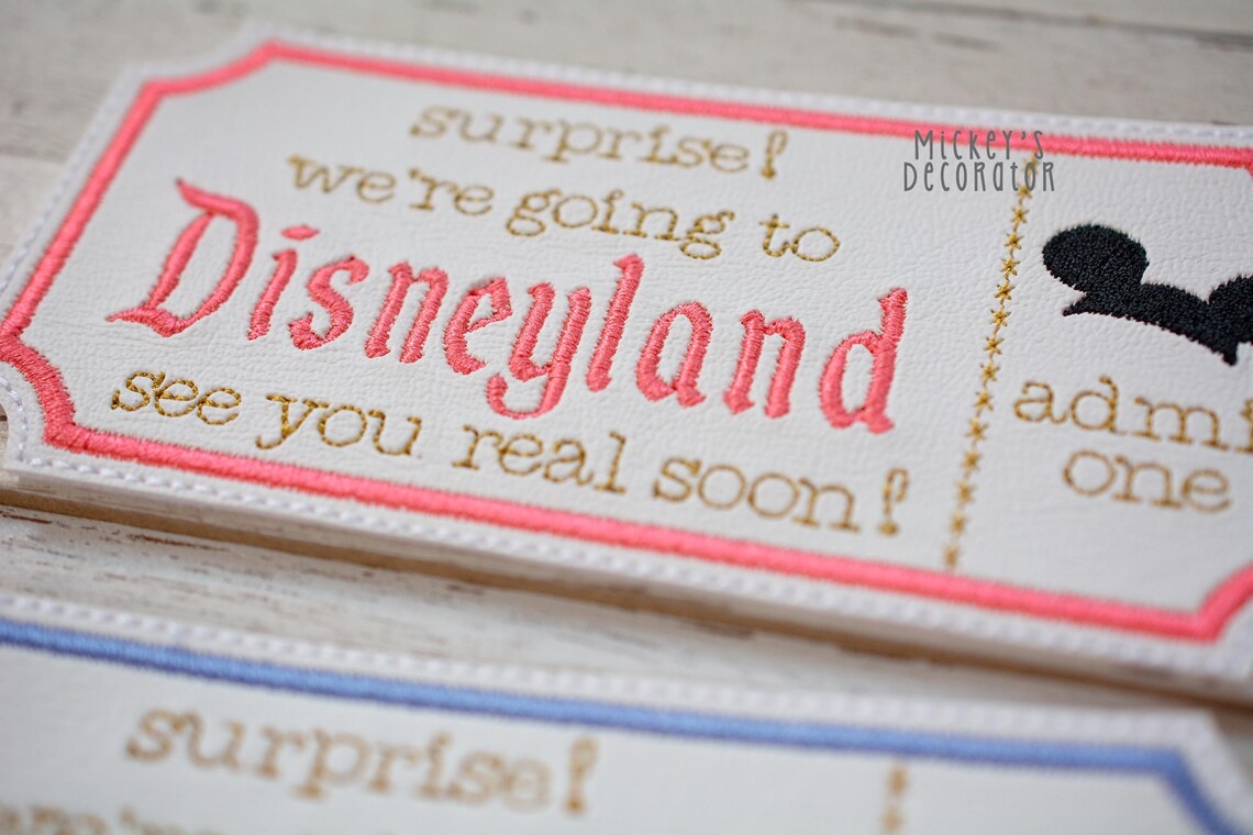 Surprise Ticket (set of 2)- Digital Embroidery File, 5x7, in the Hoop ...