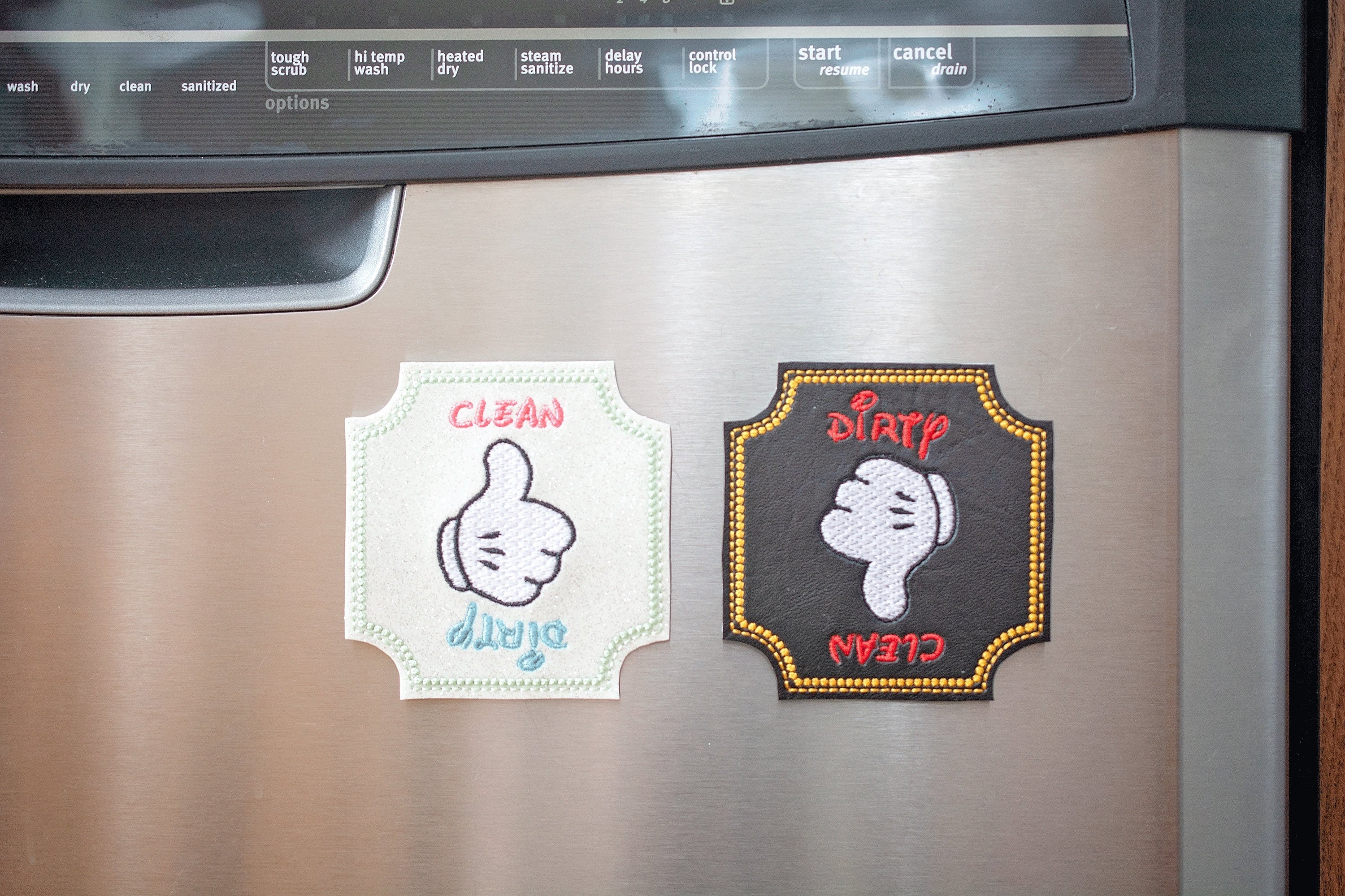 Thumbs up Dishwasher Magnet - Digital Embroidery File, 4x4, in the Hoop ...