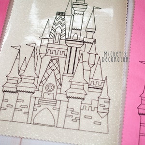 Castle Outline (set of 4) - Digital Embroidery File, 4x4, 5x7, 6x10 ...