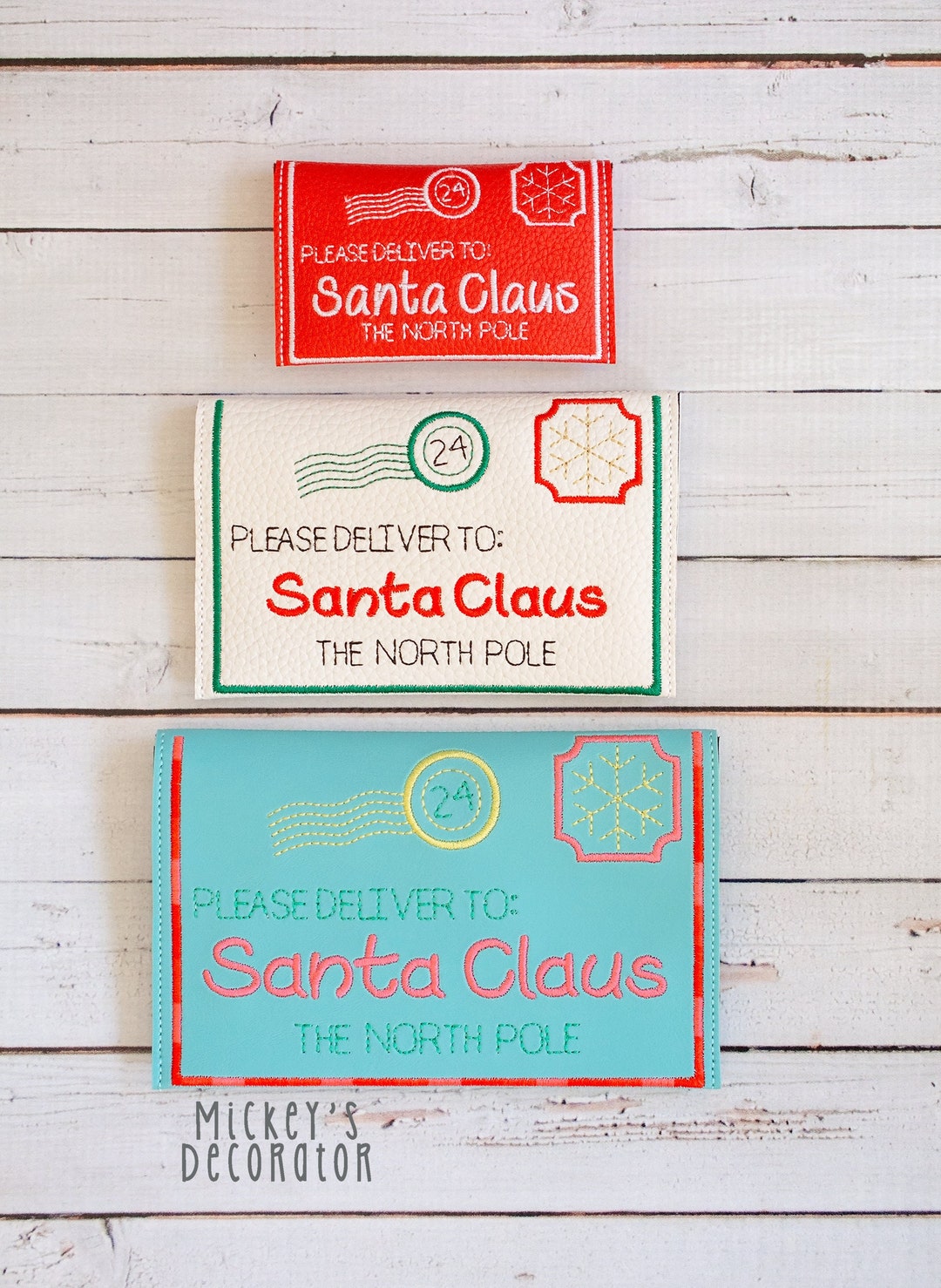 Santa Letter Clutch / Card Holder (set of 3 Sizes/files) - Digital ...