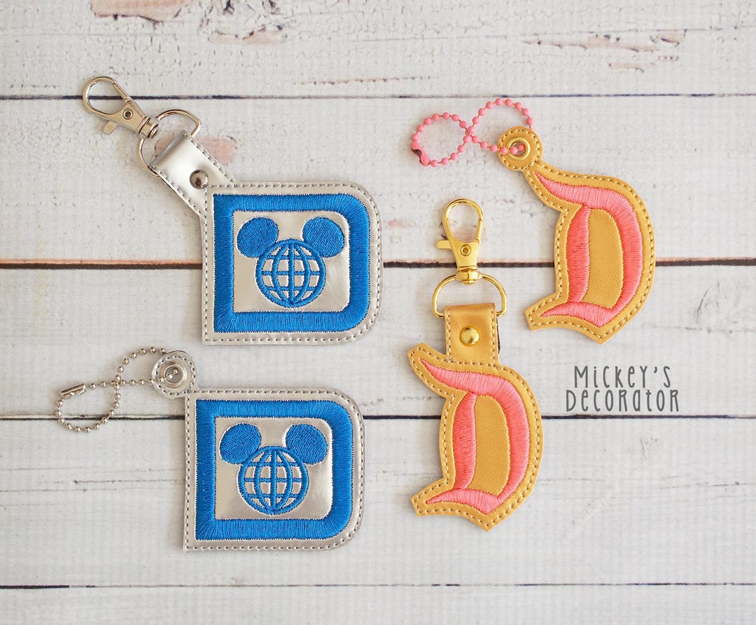D Logos Keyfobs and Dangles - Digital Embroidery File, 4x4, in the Hoop ...