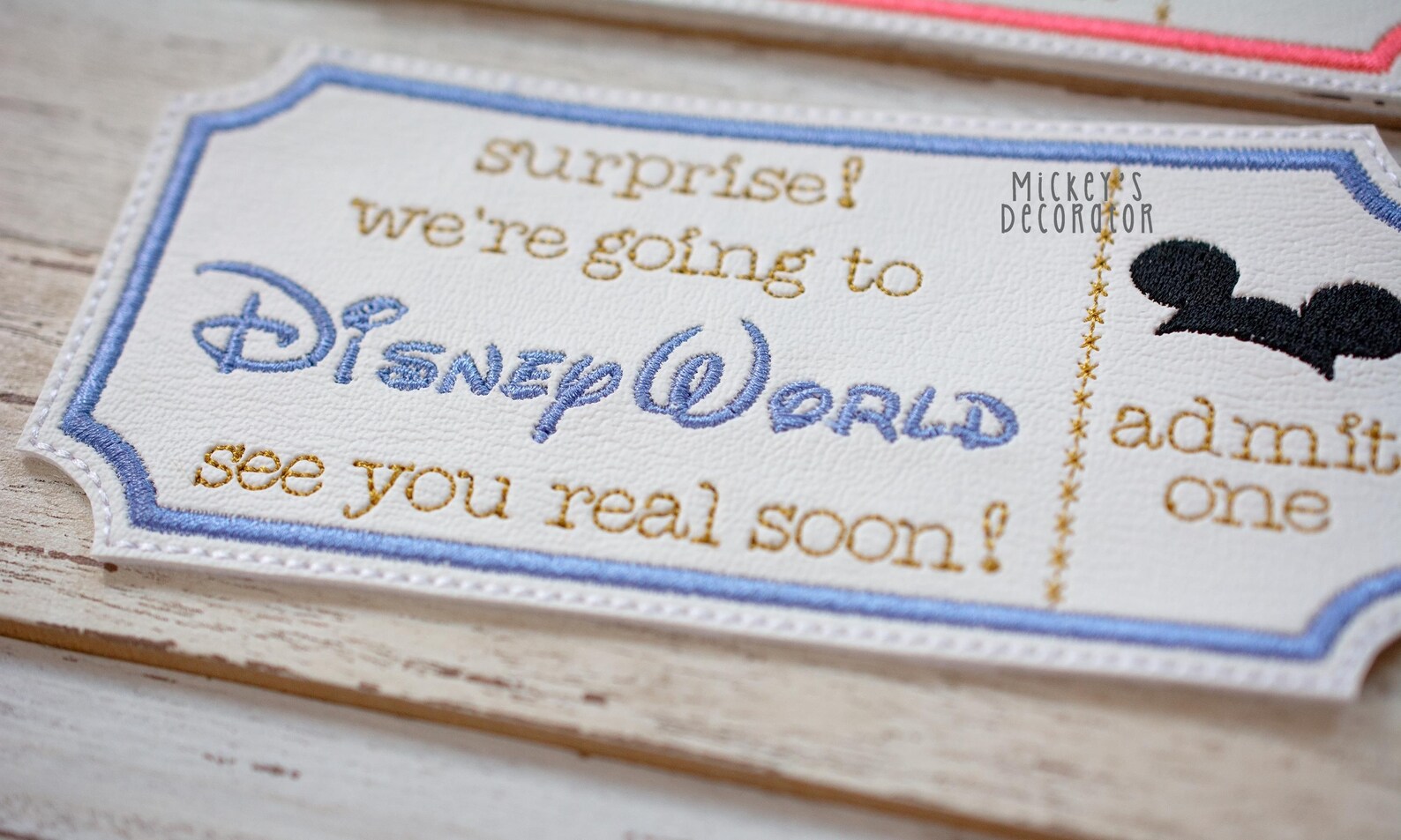 Surprise Ticket (set of 2)- Digital Embroidery File, 5x7, in the Hoop ...
