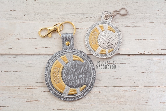 Moon Key Fob and Dangle Set Digital Embroidery File 4x4 in - Etsy